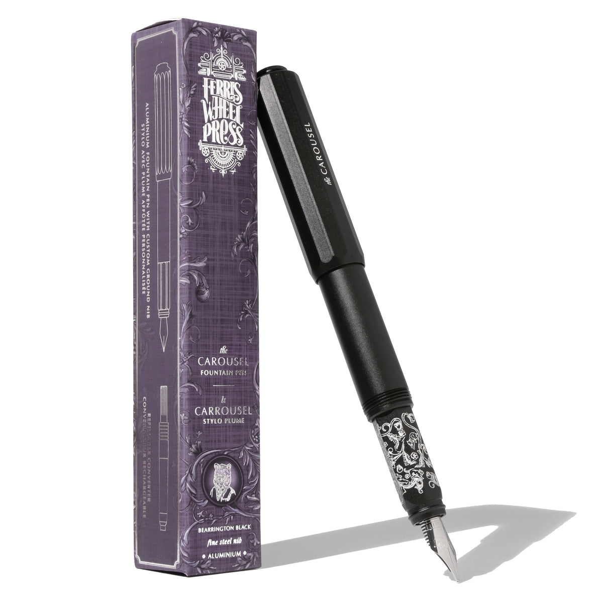 Aluminum Carousel Fountain Pen - Bearrington Black — Ferris Wheel Press ...